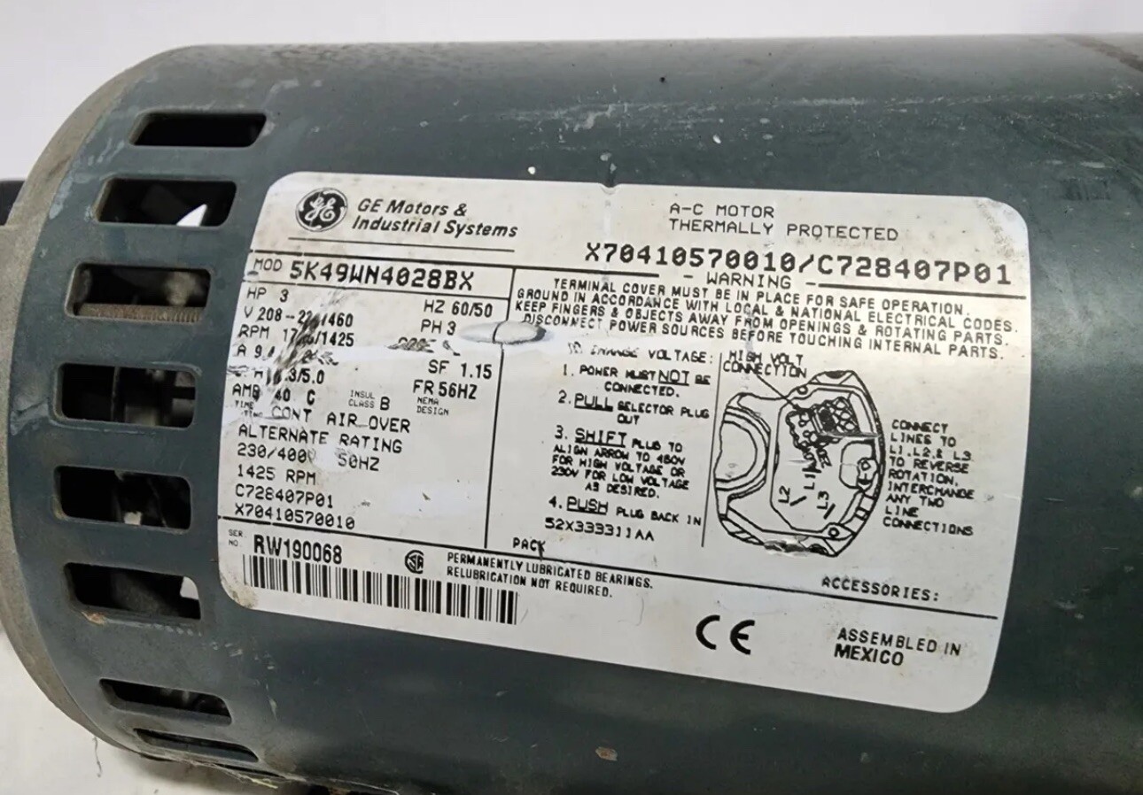 GE Motor Model 5K49WN4028BX X70410570010 | eBay