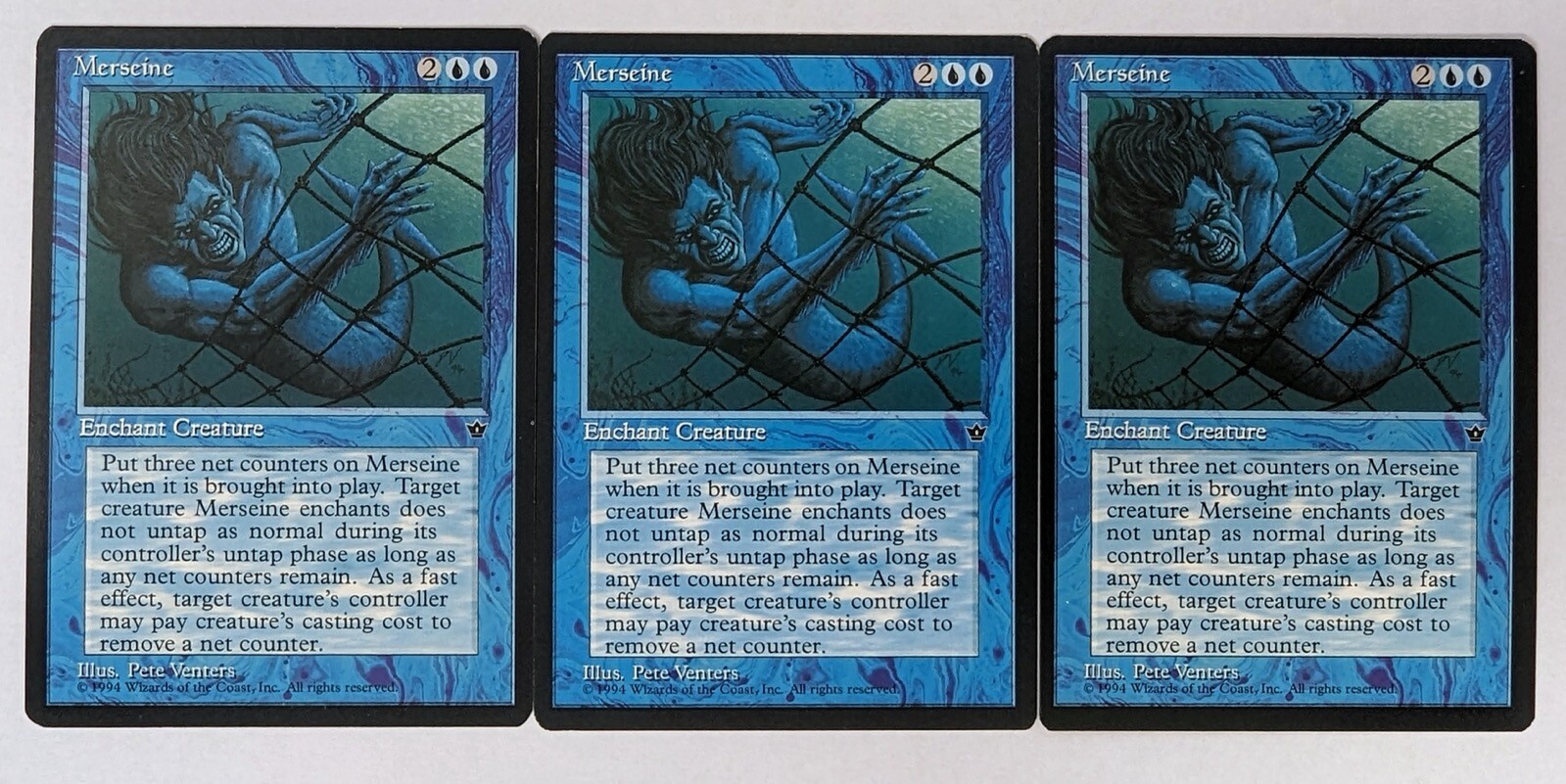 Merseine mtg Fallen Empires Blue (3 Cards) L2 - Fast Shipping | eBay