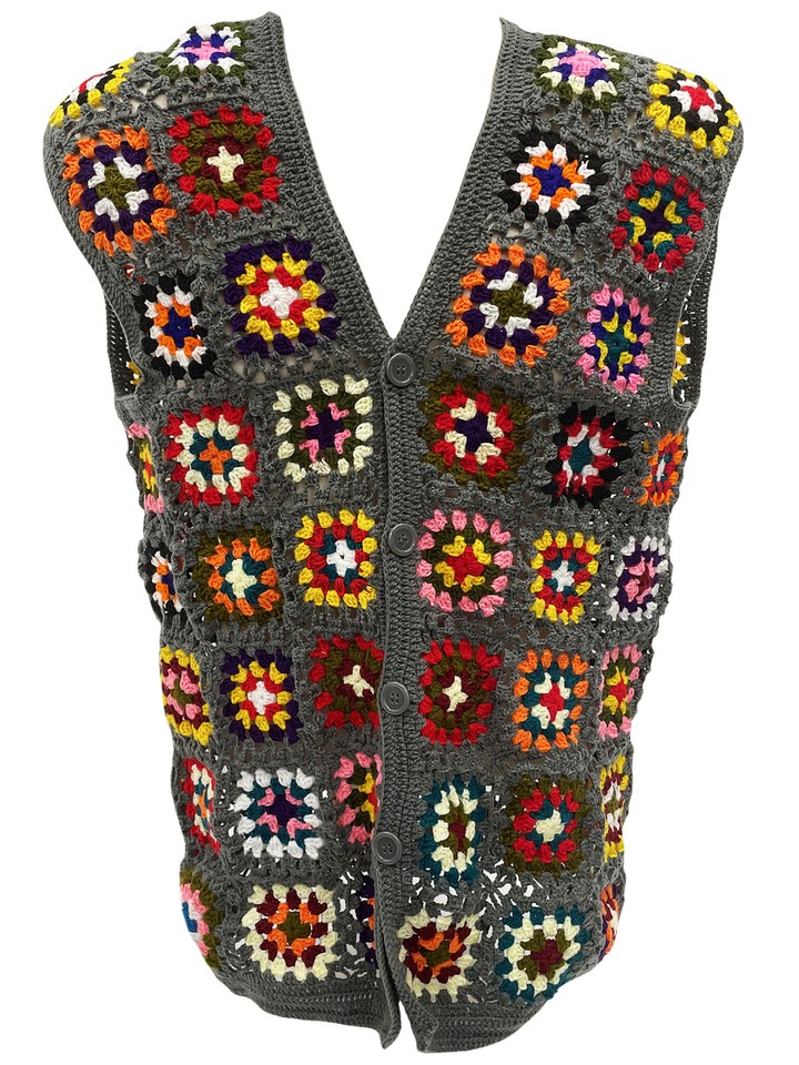 Paul McCartney Granny Square Sweater Vest Beatles Pattern 60s Jumper ...