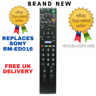 *New* QUALITY REPLACEMENT TV Remote Control For Sony RM-ED016 RM-ED-016 ...