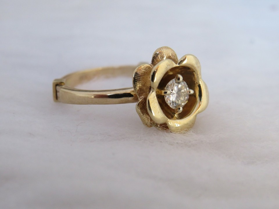 14K Diamond Ring Adjusto Shank arthritic knuckle | eBay