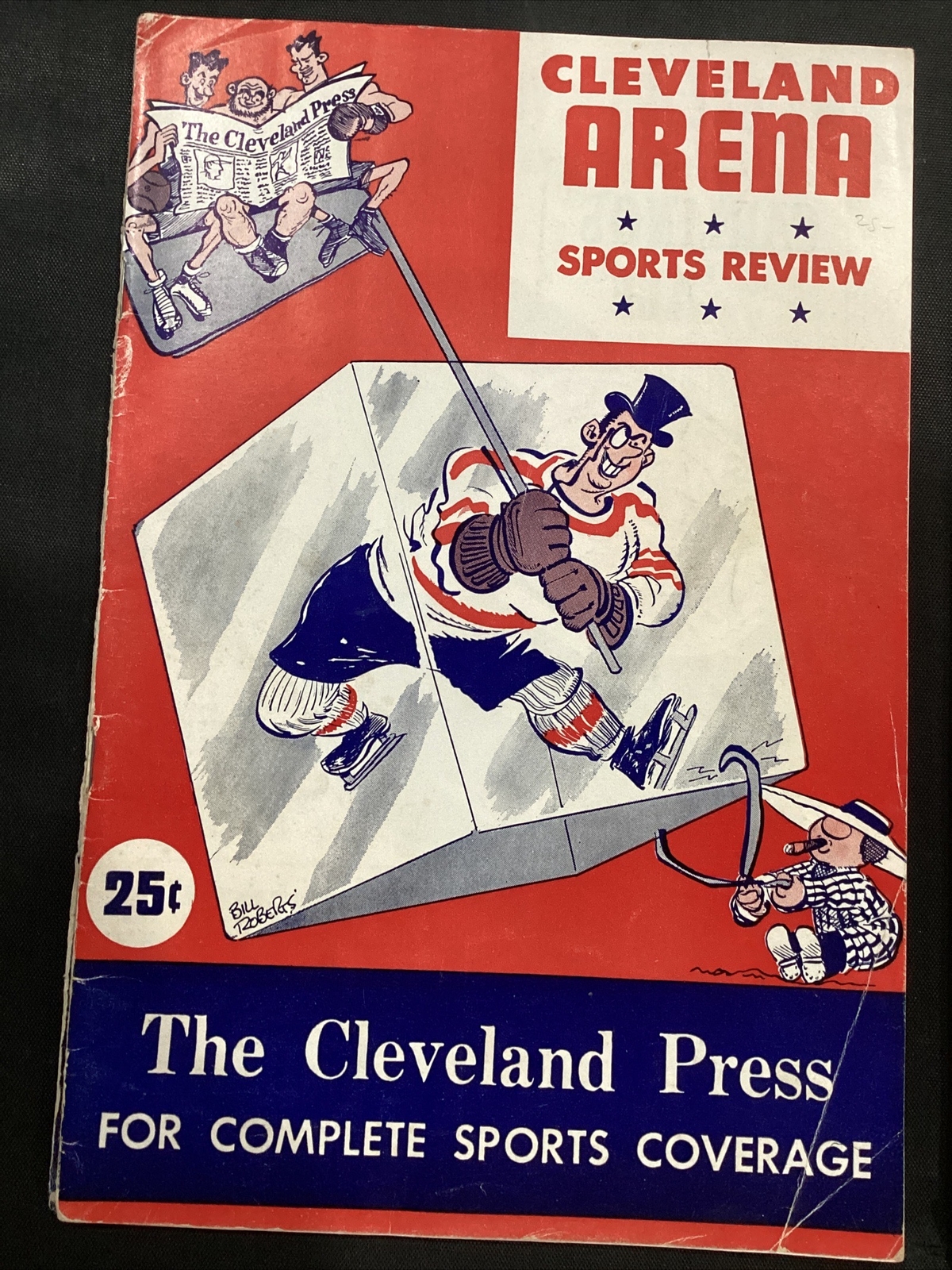1954-1955 Cleveland Barons Arena Pittsburgh Hornets Hockey Program ...