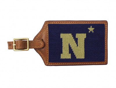 New Vintage Official Naval Acadamy Navy Handmade Leather Luggage Tag ...