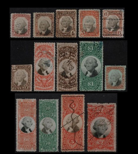 High Value THIRD ISSUE REVENUE COLLECTION 13 DIFFERENT Nice! SEE PHOTOS ...