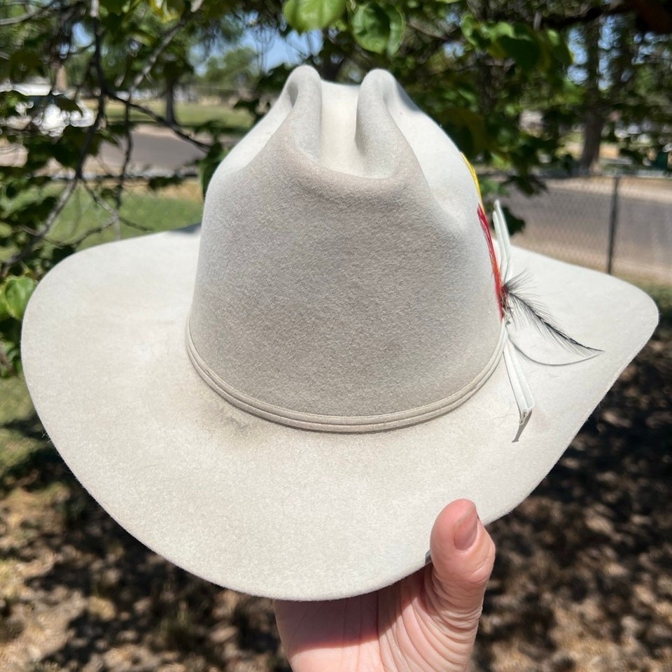 Vintage gray felt 6X Stetson cowboy hat | eBay