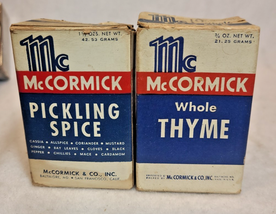 Lot of 5 Vintage McCormick Spice Boxes 1940s 1950s & Turpentine Retail ...