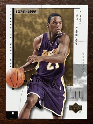 2002-03 Upper Deck Honor Roll #110 Kareem Rush RC SN 1276/1999 Lakers ...