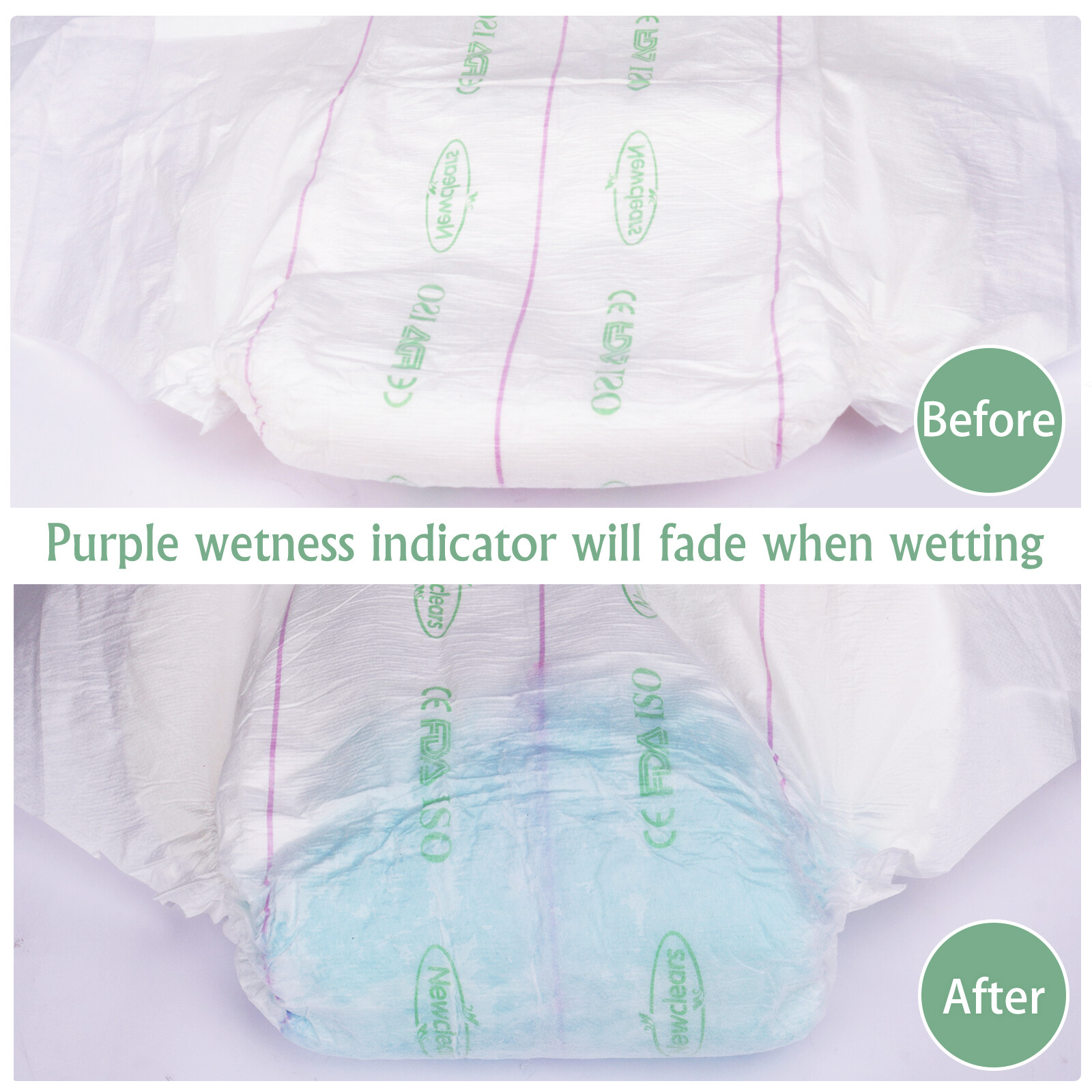 Newclears Adult Diapers with Tabs for Men Women Incontinent Diapers 20 ...