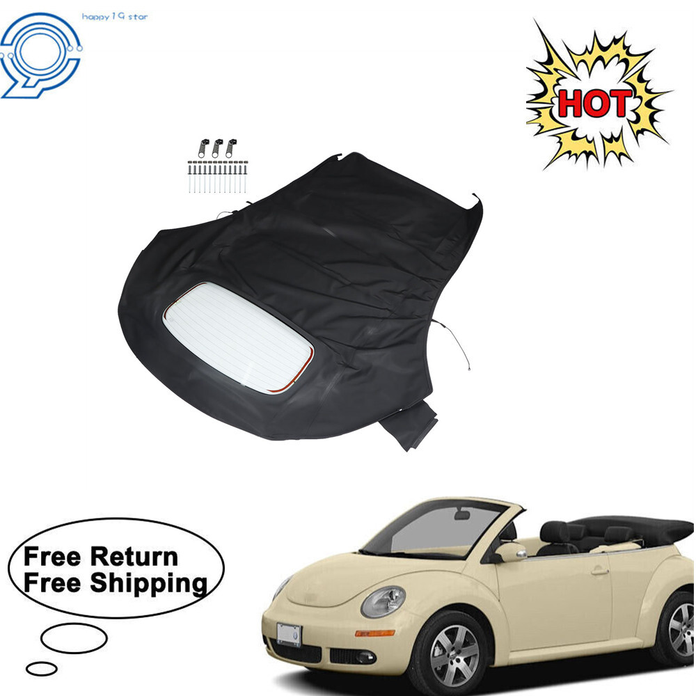 Convertible Soft Top W/DOT Glass Window For 2003-2010 Volkswagen Beetle ...