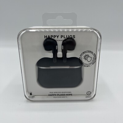 New Sealed! Happy Plugs Hope In-Ear Truly Wireless Headphones - Black ...