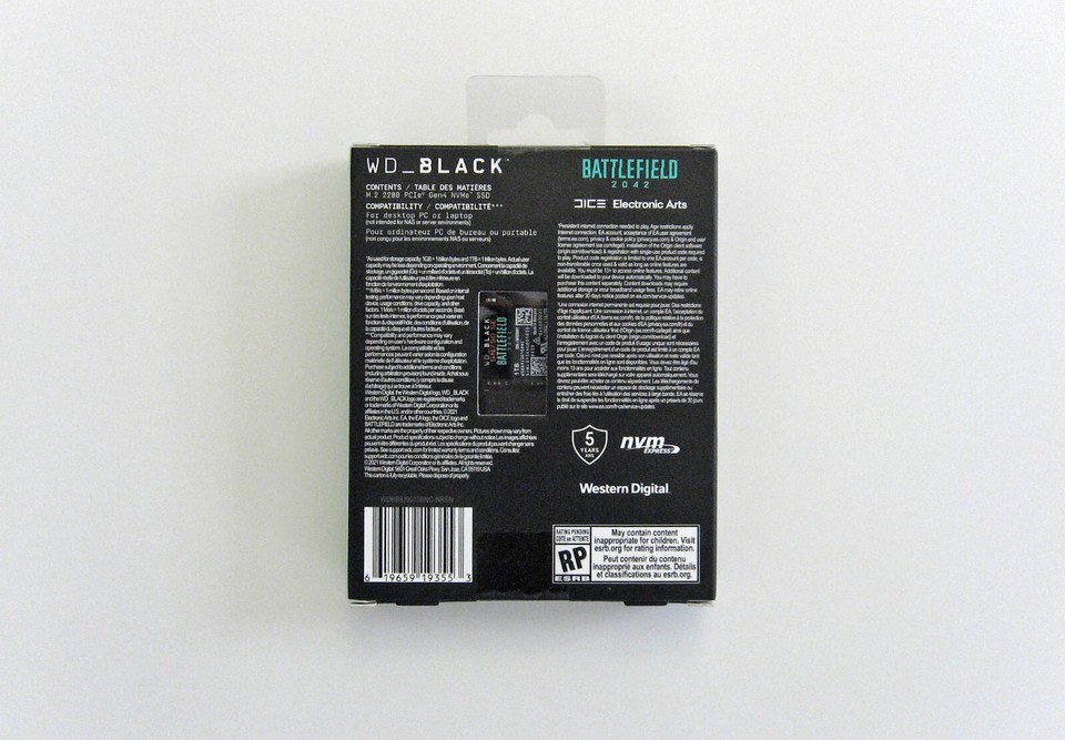 WD Black SN750 SE SSD 1TB M.2 2280 PCIe 4.0 Battlefield Game Code ...