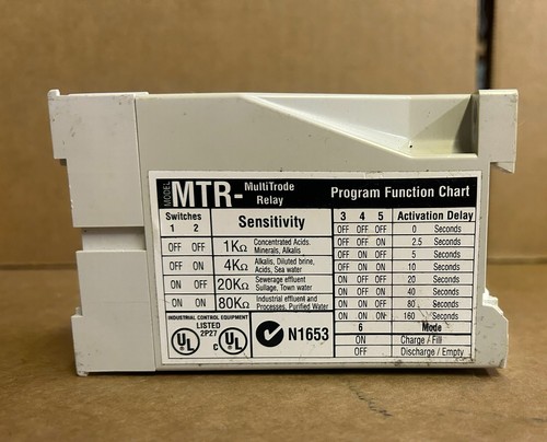 MULTITRODE MTR-3 110-VAC Liquid Level Control Relay | eBay