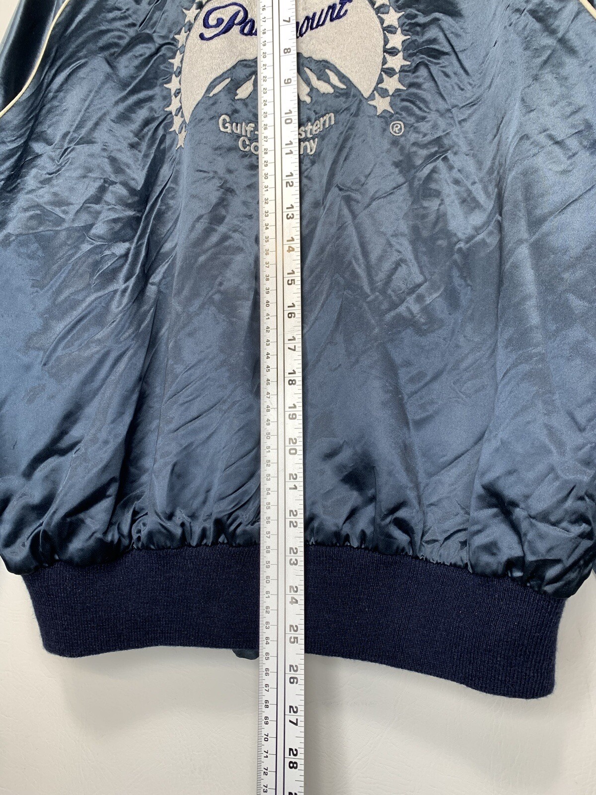 1970s Paramount Pictures Satin Bomber Size XL Gulf We… - Gem