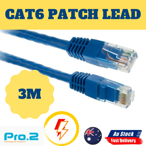 LEAD LENGTH 3M BLUE COLOUR CAT6 PATCH LEAD PRO 2 HIGH PERFORMANCE HIGH ...