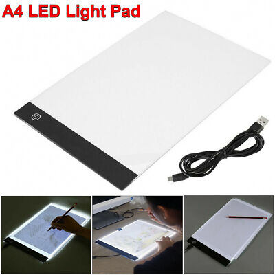 A4 LED Drawing Copy Board Light Box Tracing & Ultra-thin Pad Diamond ...