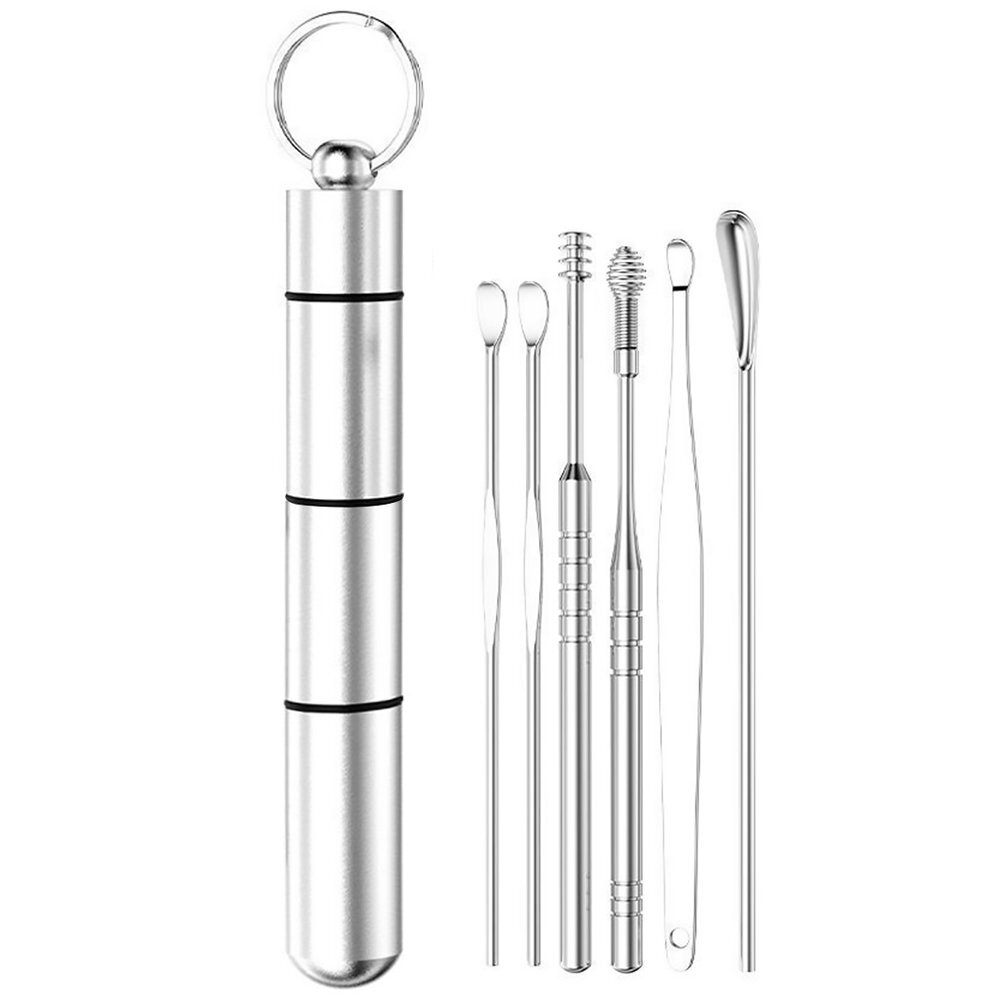 6 Pcs Earpick Ear Wax Curette Remover Ear Cleaner Spoon Clean Tool 2021 ...