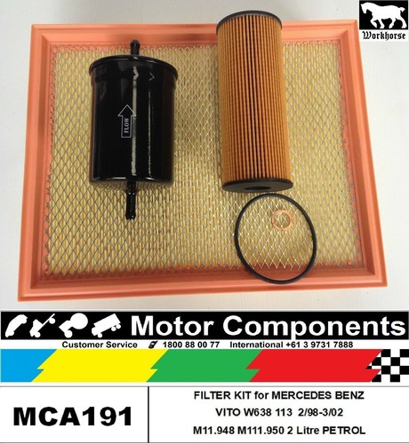 FILTER KIT Oil Air Fuel MERCEDES VITO W638 113 M111.948 M111.950 2L ...