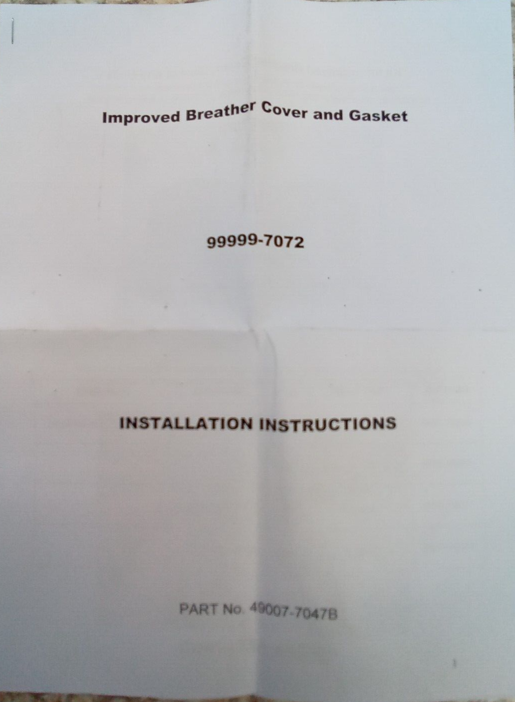 New Genuine OEM Kawasaki 99999-7072 Breather Cover Kit, Replaces 49109 ...