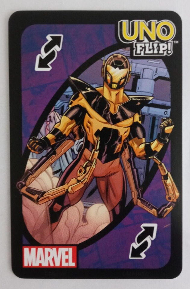 Marvel Uno Flips Card Blue Black Panther #6 /Yellowjacket Reverse Card ...