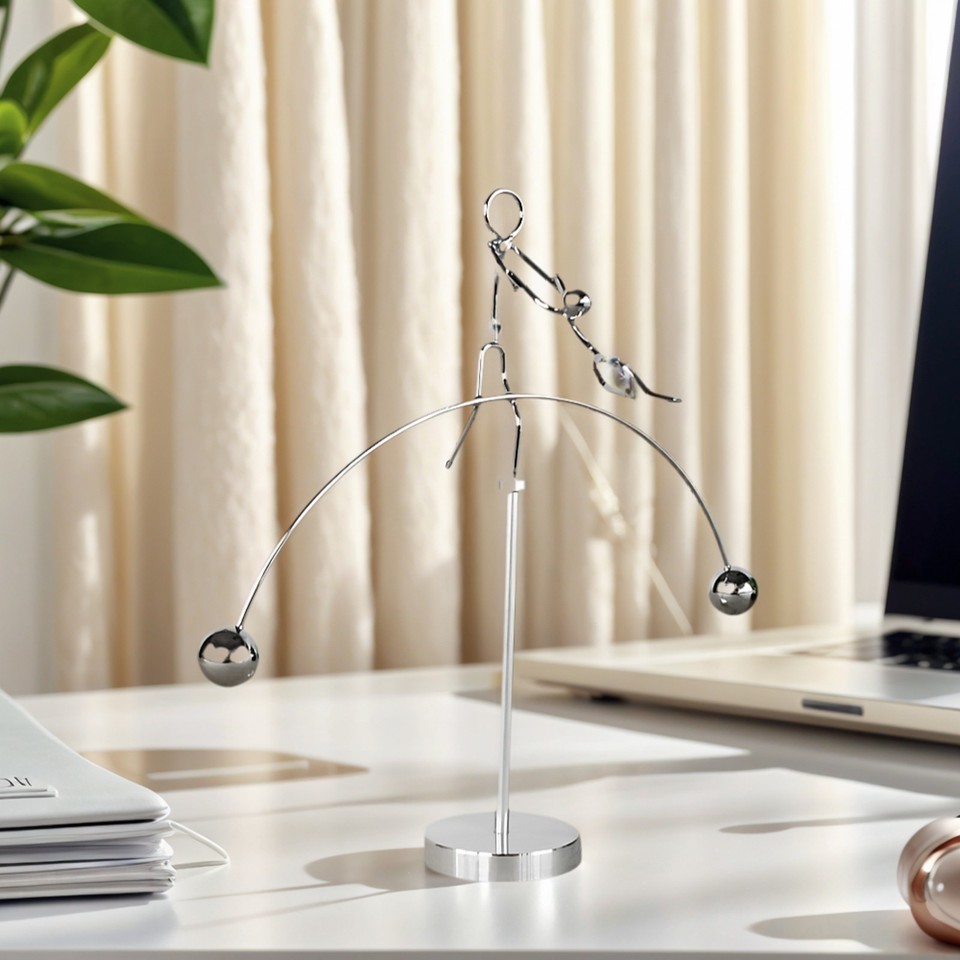 Balancing Toys Art Balance Toy Stainless Steel Ornament Funny Decor For ...