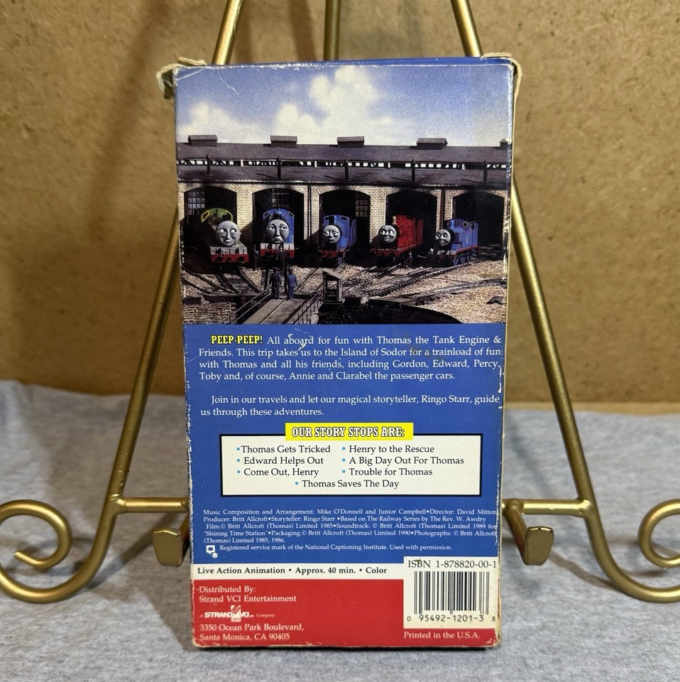 THOMAS GETS TRICKED Tank Engine and Friends VHS Blue Tape 1990 Strand ...