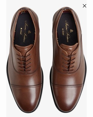 Brooks Brothers Men Dress Shoes Cassel Cap Toe Oxford Brown Leather ...