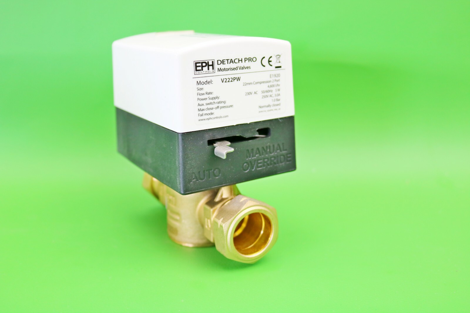 EPH 22mm 2 Port Motorised Valve Detachable Actuator 5 Wires like ...
