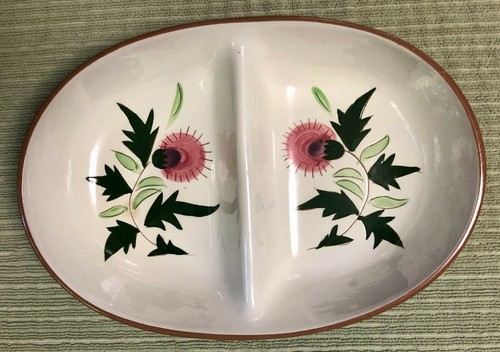 Stangl Pottery Divided Serving Dish Vintage Thistle Flower Pattern | eBay