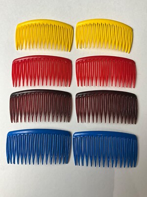 4 Vintage Goody Hair Comb Sets in Red, Yellow, Blue and Brown | eBay