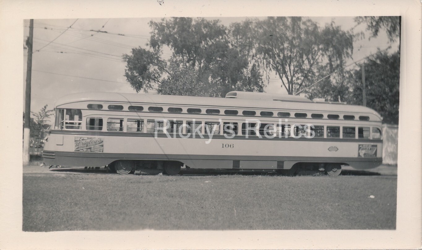B&W Photo DSR #106 Department of Street Railways Detroit 1940s Clean | eBay