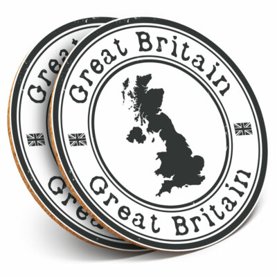 2 x Coasters - Great Britain UK Map Vinyl Home Gift #4153 | eBay UK
