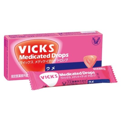 Vicks Medicated Drops Candy Ume Japanese plum for throat 20 drops in 1 ...