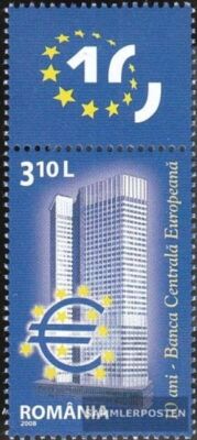 Rumänien 6298 mit Zierfeld (kompl.Ausg.) postfrisch 2008 10 Jahre EZB | eBay Australia