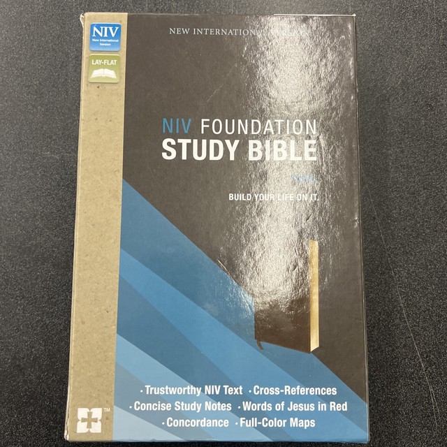NIV Foundation Study Bible (2016, Leather) for sale online | eBay