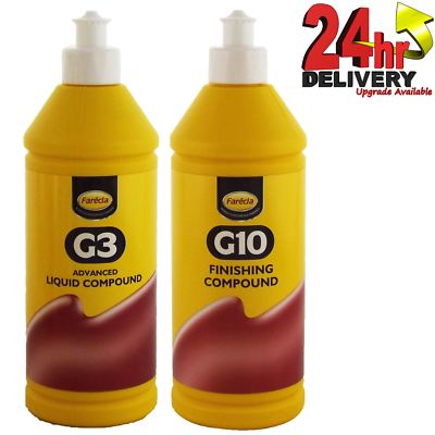 Farecla G3 Advanced Liquid Compound 500ml & G10 Rubbing Compound 500ml ...