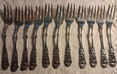 11 Tang Silber Kuchengabeln Fredericia skandinavien Dänemark 178 g 830 ...