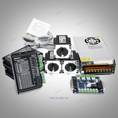 CNC Kit 3 Axis Breakout Board & Nema23 Stepper Motor For DIY Router ...