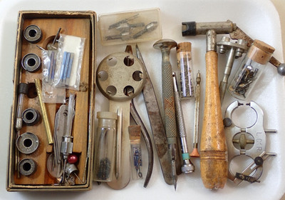 LARGE LOT OF VINTAGE WATCHMAKER POCKET WATCH REPAIR TOOLS | eBay UK