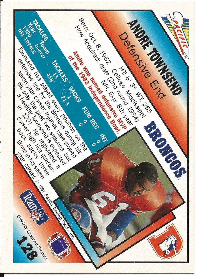 1991 Pacific #128a Andre/Andie Townsend RC Rookie ERROR (NM/MINT) | eBay