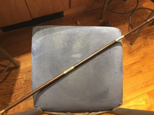 Antique wood and brass metal rifle barrel cleaning rod | eBay