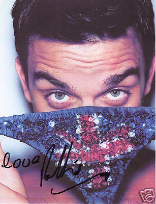 ROBBIE WILLIAMS AUTOGRAPH SIGNED PP PHOTO POSTER | eBay UK