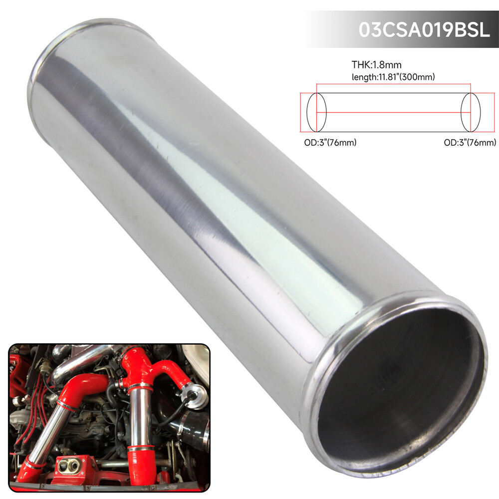 76mm 3inch OD Aluminum Turbo Intercooler Pipe Piping Tube Tubing ...