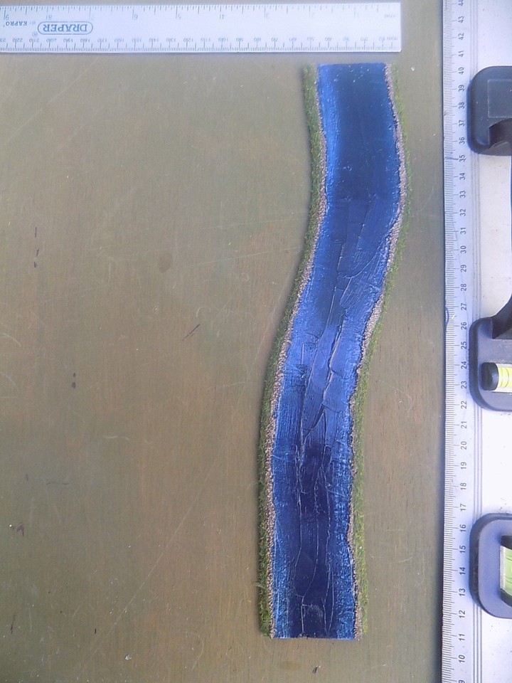 WARGAMES 15mm 28mm RIVER No1 Flames of War 50mm wide WW2 handmade by ...