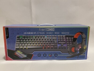 Bluestone 4-in-1 Combo LED Gaming Kit Keyboard Headset Mouse Mousepad ...