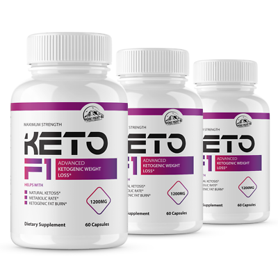 Keto F1 Pills Advanced Ketogenic Weight Loss - 3 Bottles 180 Capsules ...