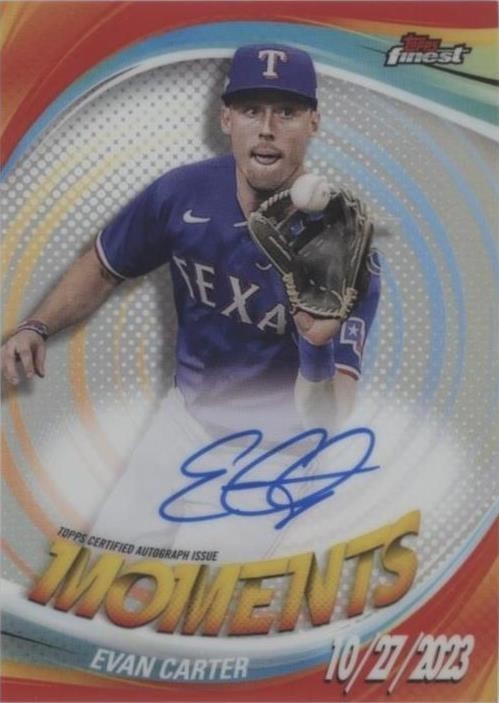 2025 Topps Finest - Finest Moments Autographs Evan Carter #FMA-EC (AU ...