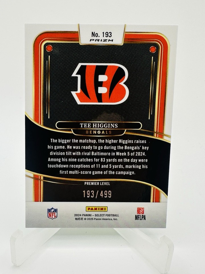 2024 Panini Select - Premier Level Tee Higgins #193 Neon Green Shock ...