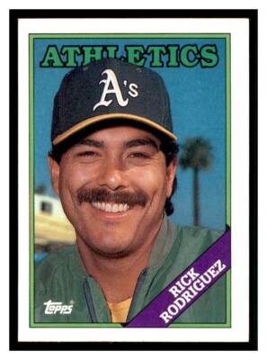 1988 Topps #166 Rick RODRIGUEZ Pitcher Rookie Oakland Athletics FREE ...