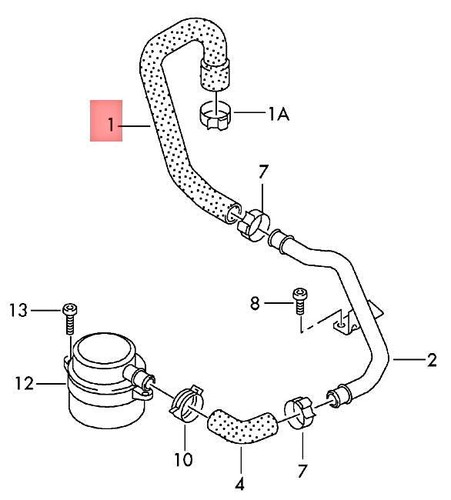 Genuine AUDI VW A6 Allroad Quattro Avant S6 A8 Vent Hose 059103221AA | eBay