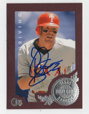 Rusty Greer 1996 Emotion-XL autographed auto signed card Texas Rangers ...